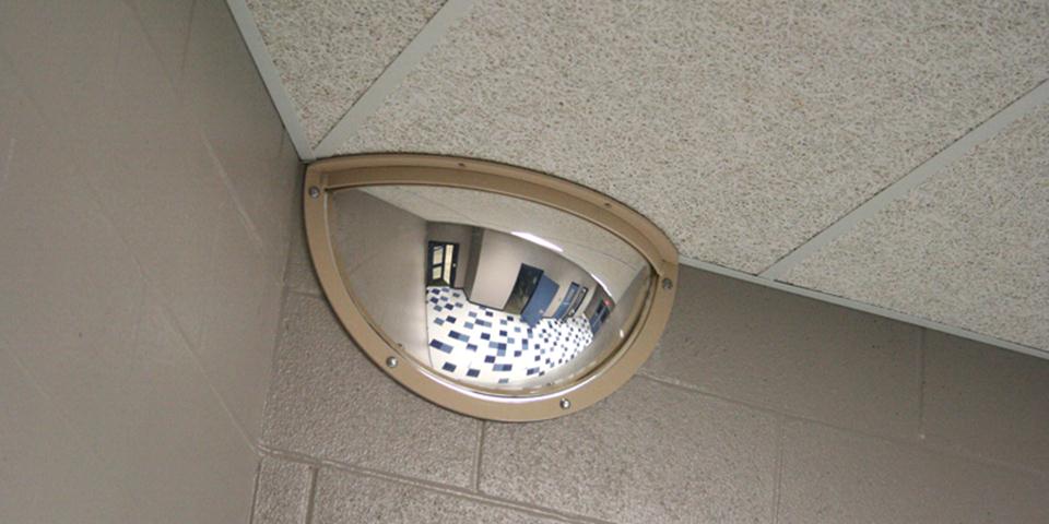 Half Dome Polycarbonate Anti-Ligature Mirrors