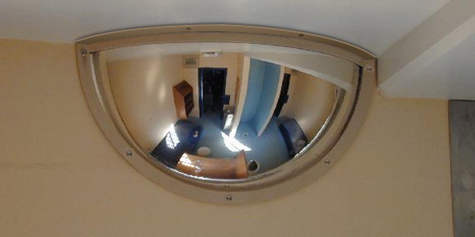 Half Dome Polycarbonate Anti-Ligature Mirrors