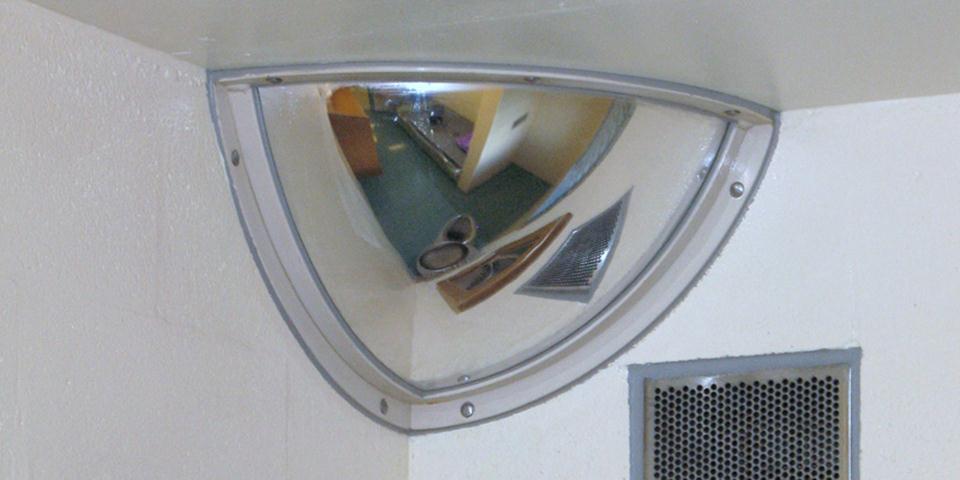 Quarter Dome Stainless Steel Anti-Ligature Mirror