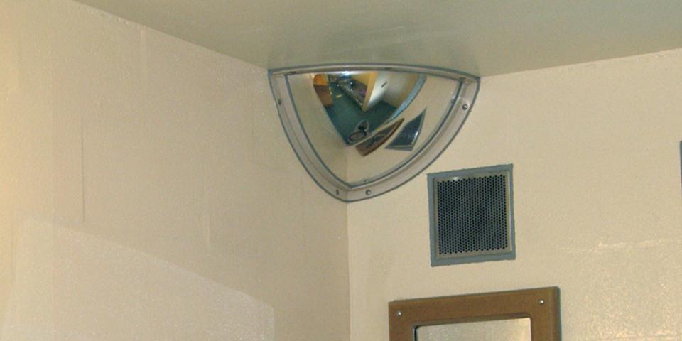 Quarter Dome Stainless Steel Anti-Ligature Mirror